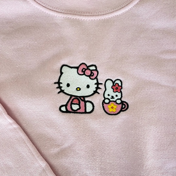 Sweaters | Hello Kitty Embroidered Sweatshirt | Poshmark